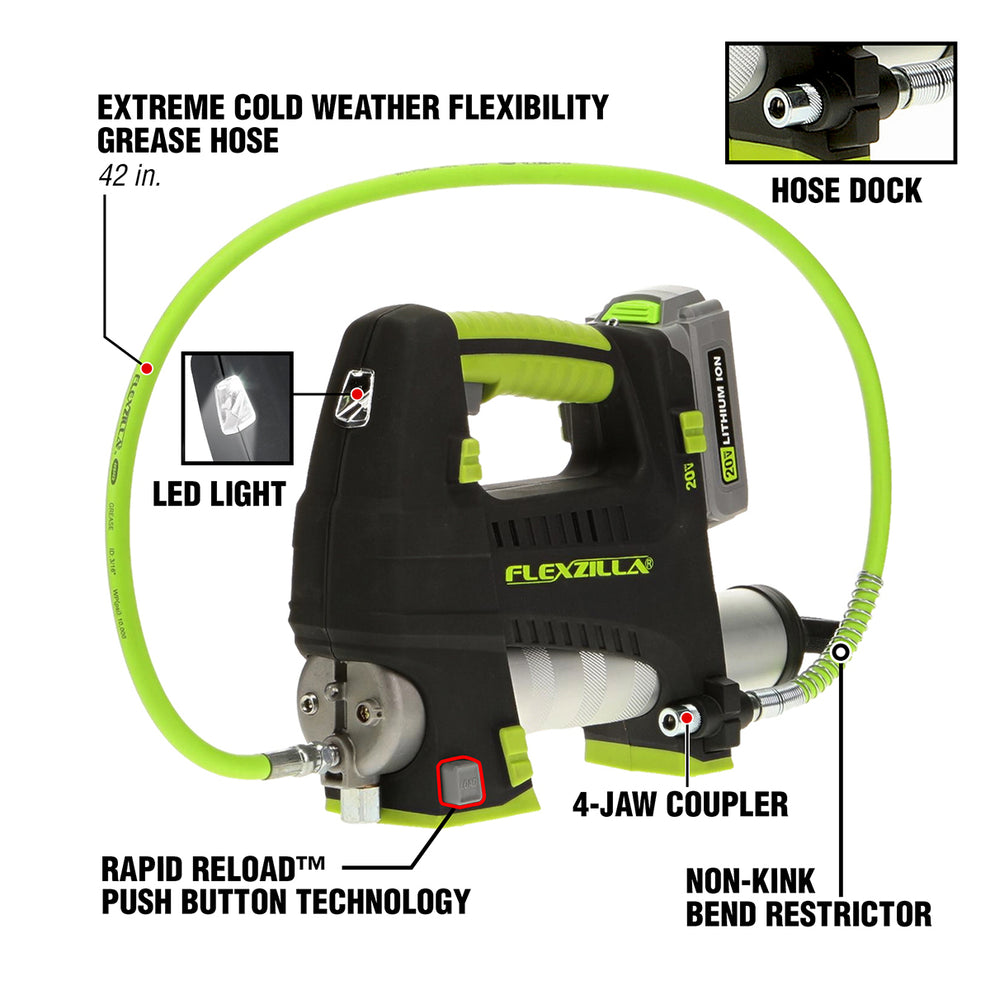 20V Cordless Grease Gun Kit – Flexzilla.com